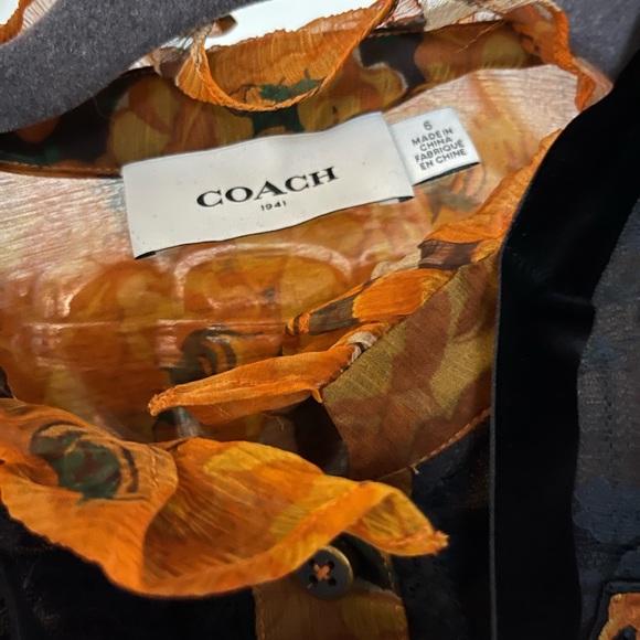 Coach | Tops | Designer Coach Floral Lace Sheer Top | Poshmark